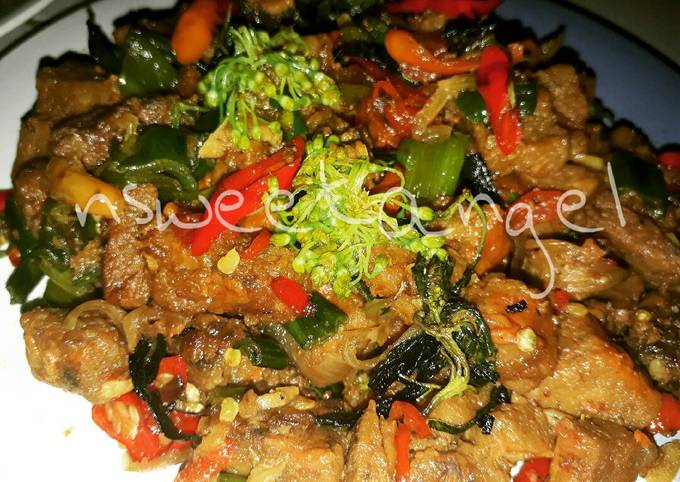 Resep Tumis oncom kemangi pedas ala nusantara oseng oncom menggigit 😄 ...