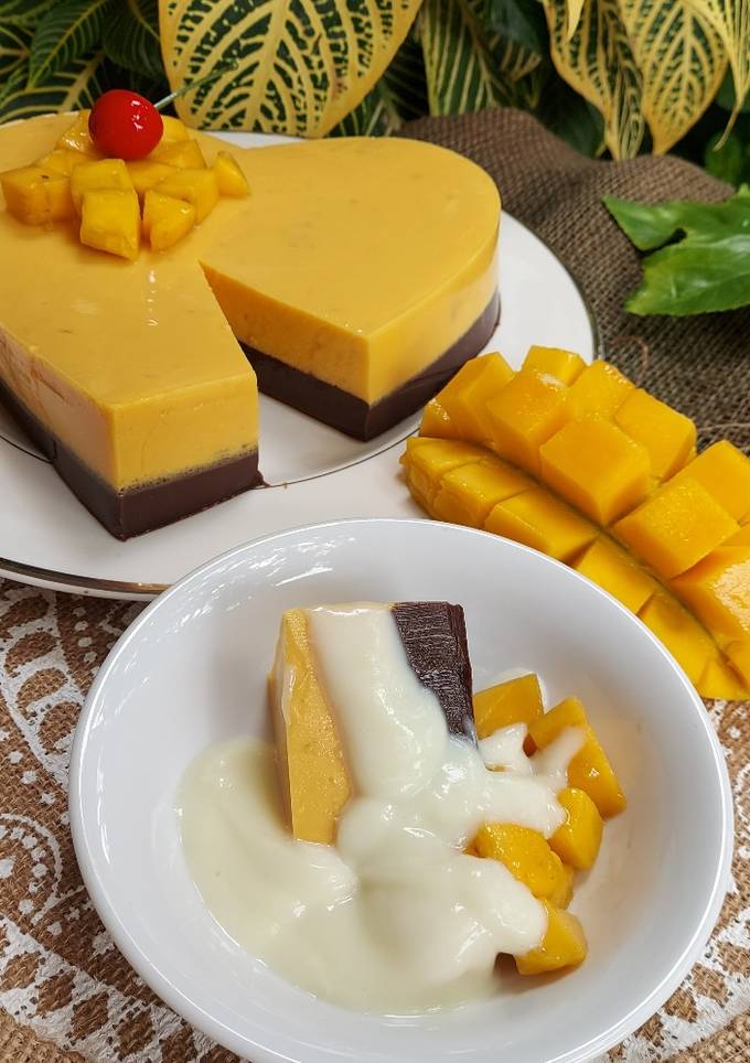 Resep 319. Mango Choco Pudding (Pudding Mangga Coklat) oleh Noona Hilda ...
