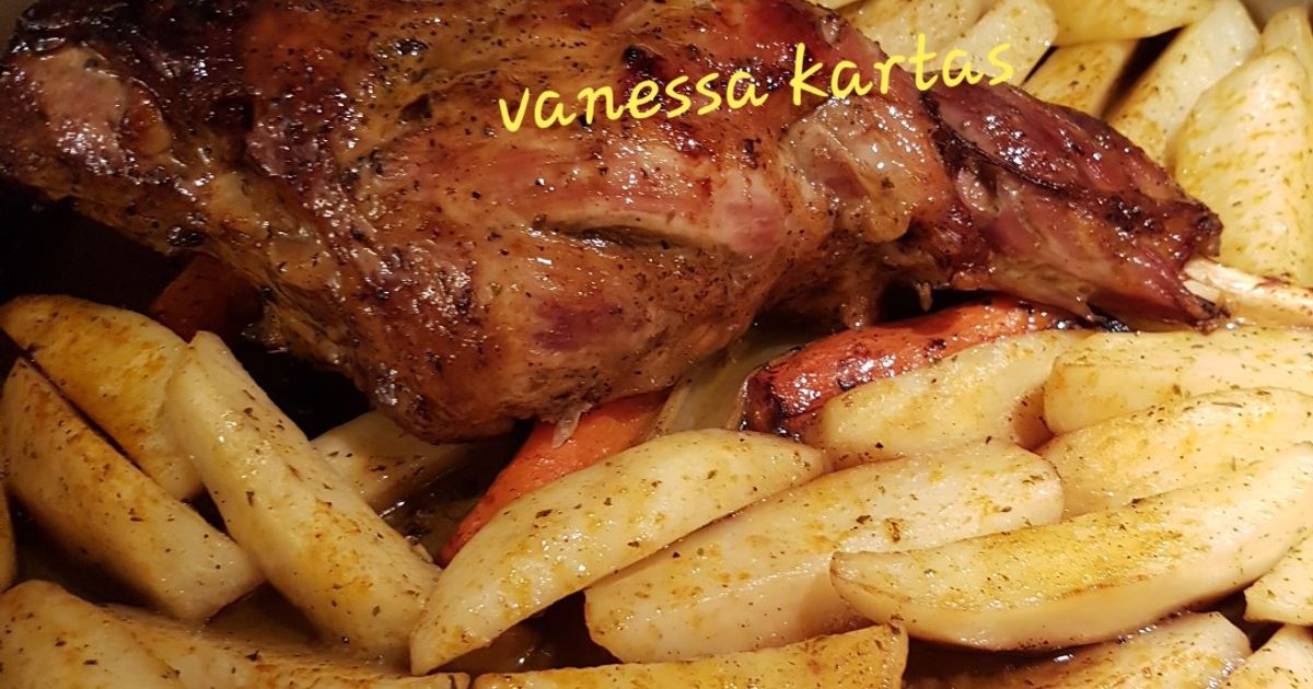 Lemon Roasted Leg Of Lamb With Potatoes Recipe By Vanessa Kartas