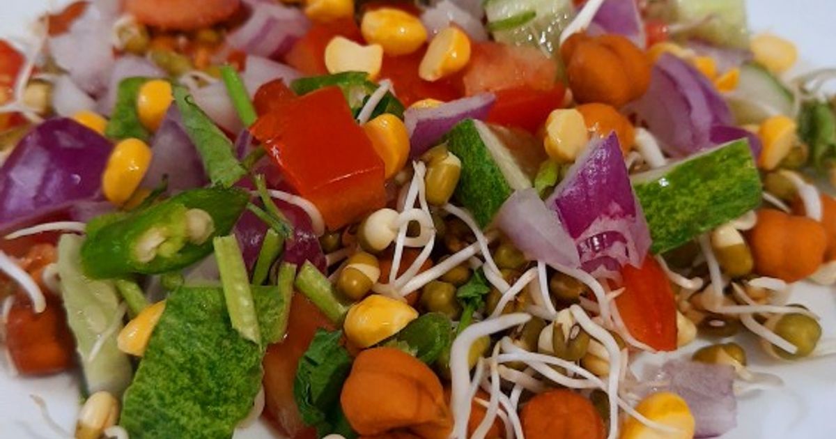 Mixed Sprout Salad Recipe by Naheed Alam - Cookpad
