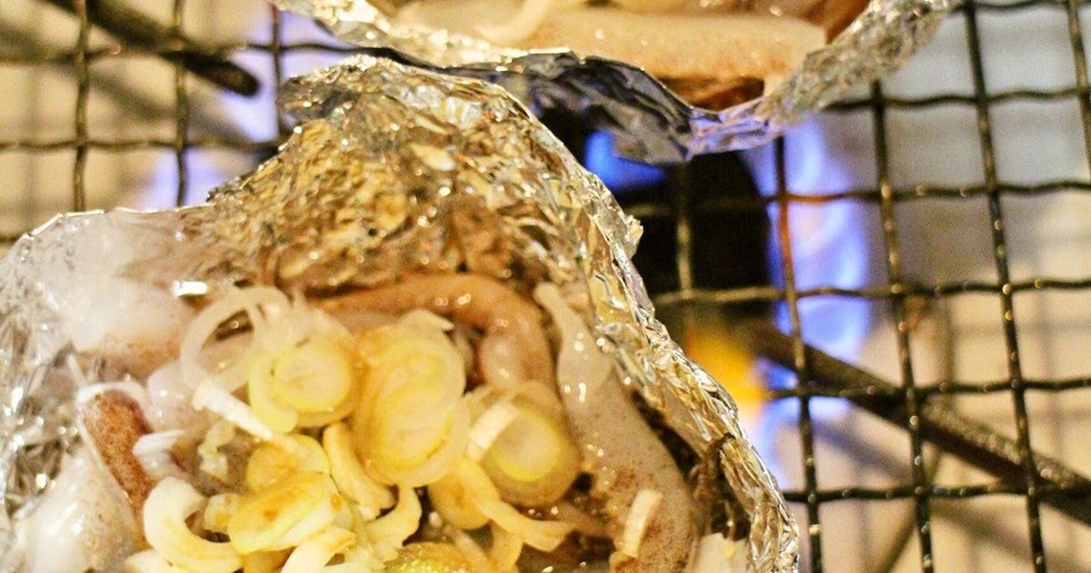 For Squid Liver Lovers! Squid Legs And Liver Cooked In Foil Recipe by ...