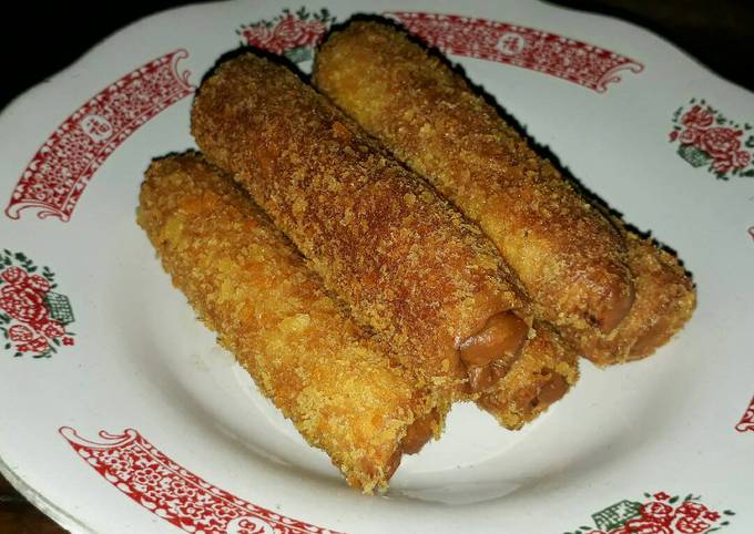 Resep Roti Goreng Isi Sosis oleh Wulan Windy - Cookpad
