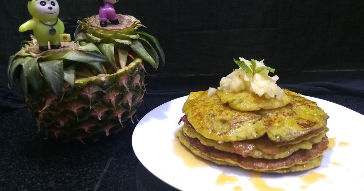 Pineapple Sweet And Spicy Pancake Recipe by Usha V Bhat - Cookpad