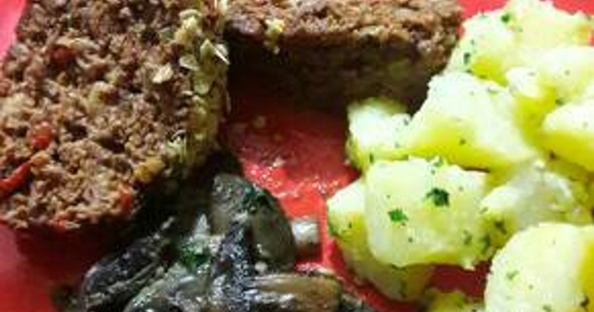 Pan De Carne Con Papas A La Provenzal Y Hongos Al Ajillo Receta de ...