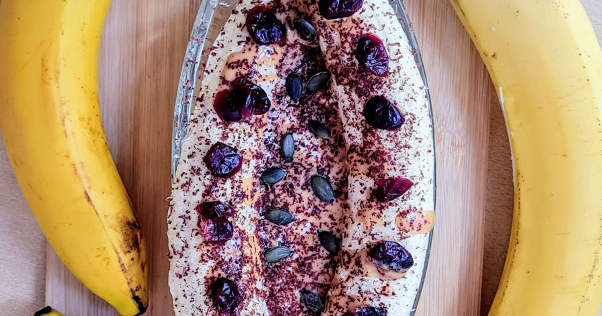 Postre Saludable Inspirado En Banana Split 🍌 Receta de Mate Amargo 🧉🍪