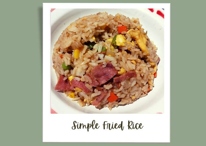 Resep 002 ♡Super Simple Fried Rice♡ - with korean bbq sauce ! oleh ...