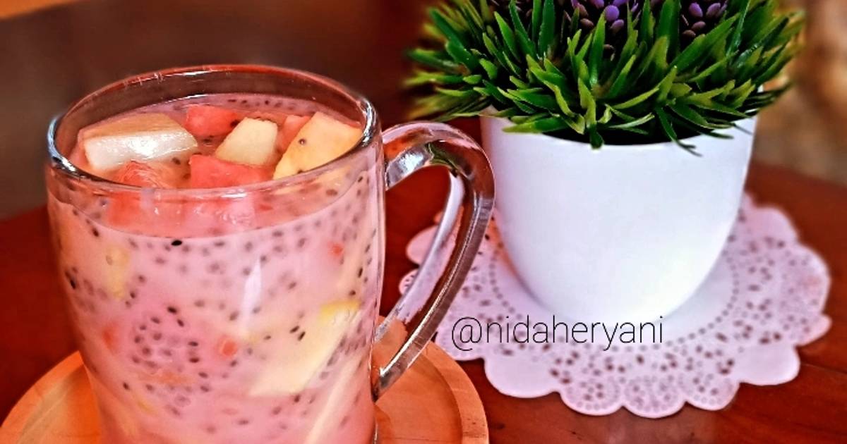 Resep Tropical Fruits Ice with milk oleh Nida Heryani - Cookpad