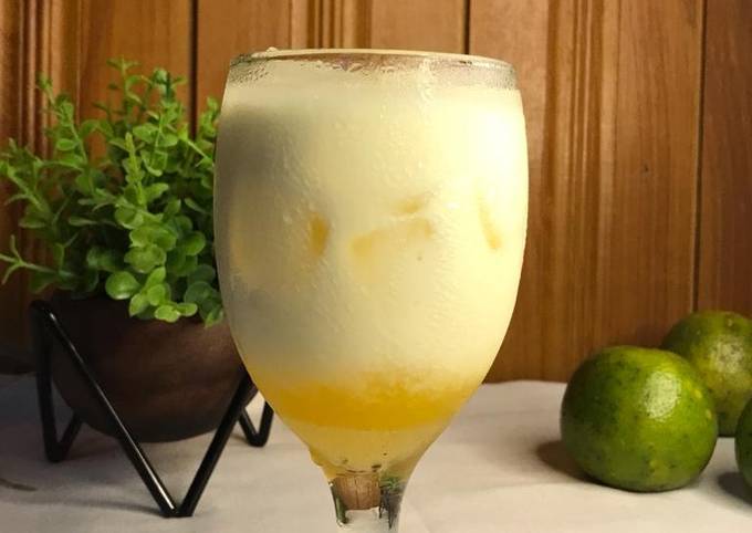 Resep Es Jeruk Susu (Full Cream) oleh zuniatul yuta - Cookpad