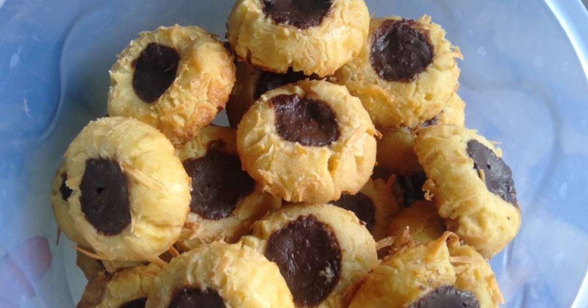 Resep Cookies Thumbprint Chocho Cheese oleh Puan Aisha - Cookpad