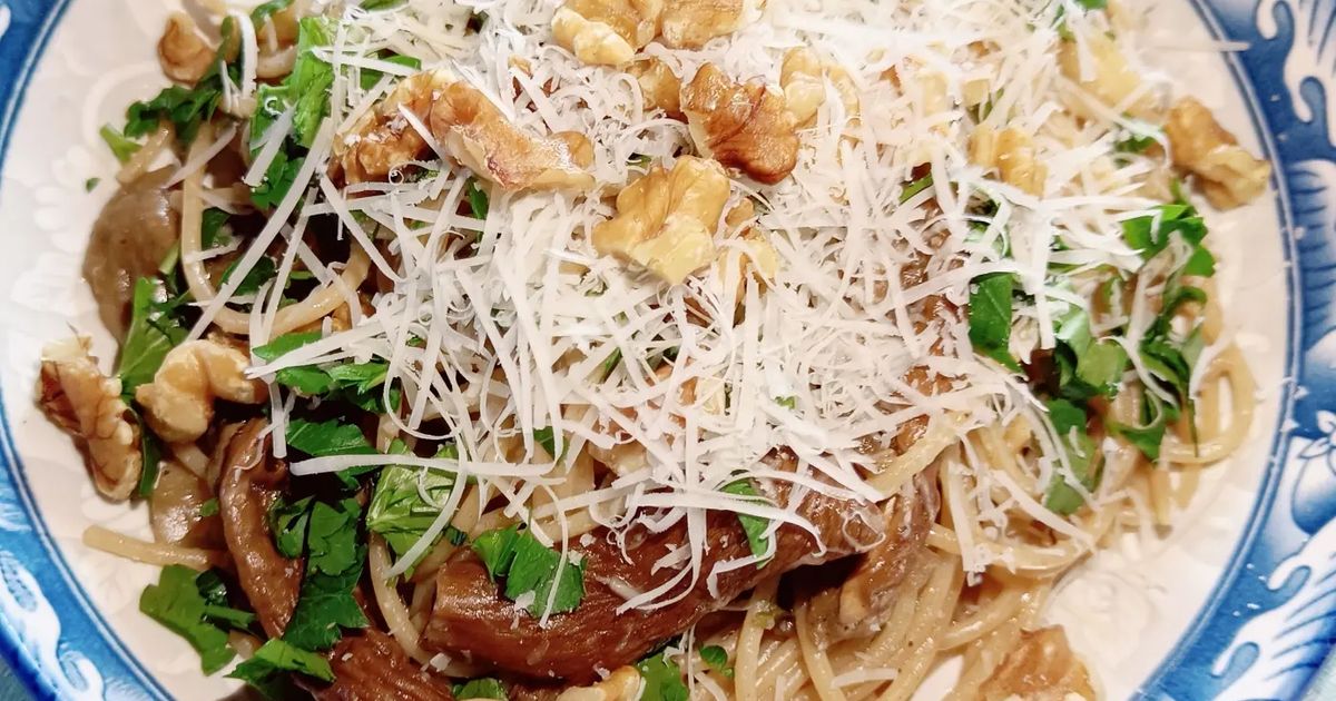 Σπαγγέτι ολικής με μανιτάρια και σπανάκι Baby Συνταγή από τον/την Anna ...