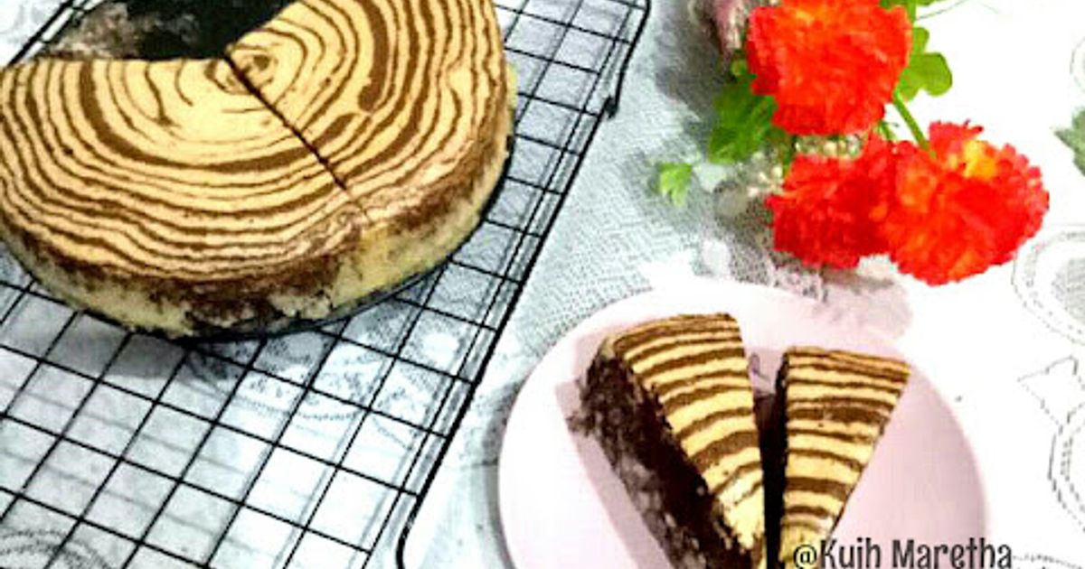 Resep Cake Talas Zebra (No Food Addictive) oleh Maya Damamain - Cookpad