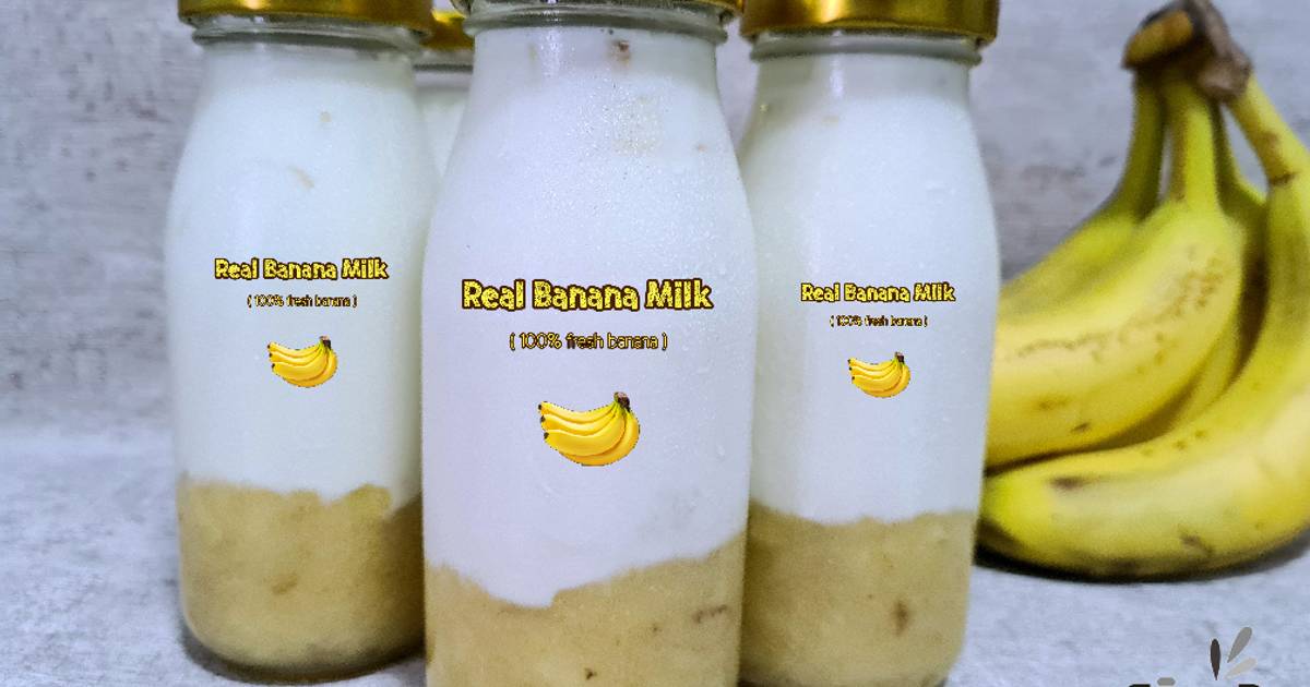 Resep Real Banana milk with 100% fresh banana oleh Mrs. Ferdi - Cookpad