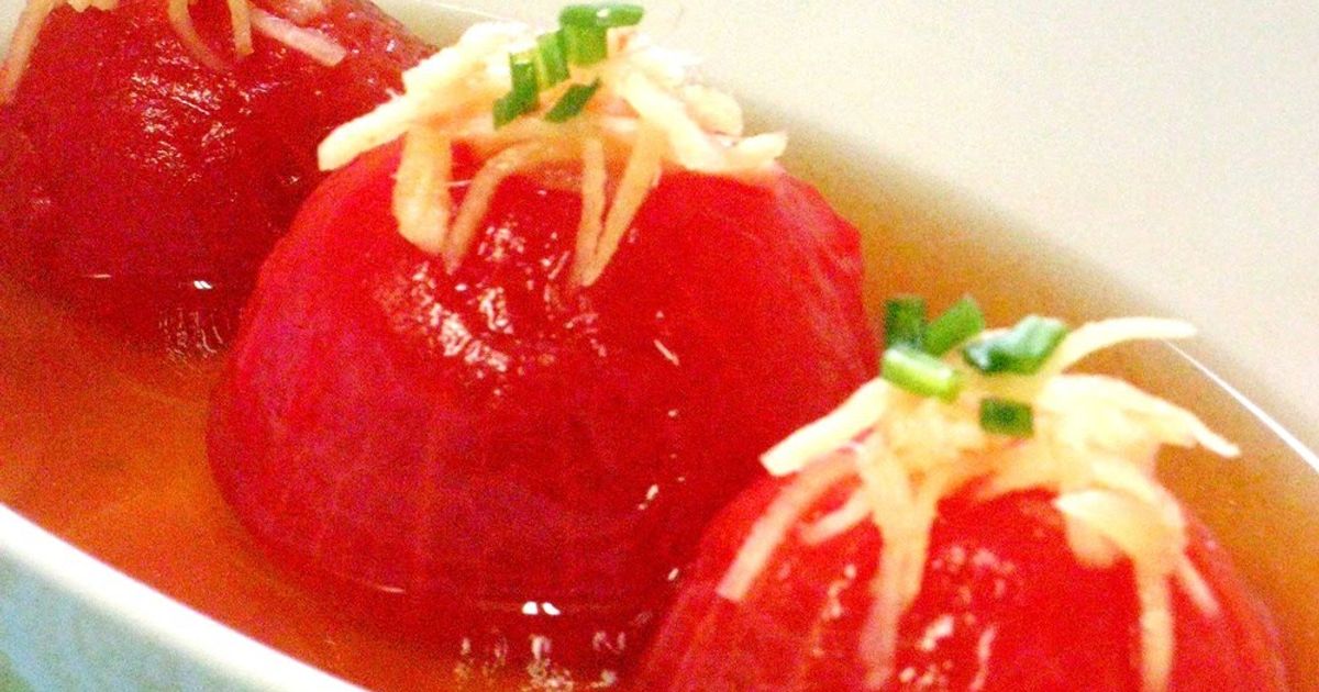 Refreshing Chilled Tomato In Dashi Stock Recipe By Cookpad.Japan