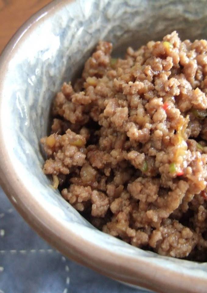 Spicy Pork Soboro Recipe by cookpad.japan - Cookpad