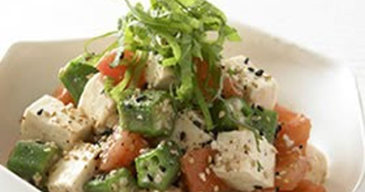 Chunky Okra & Tofu Salad Recipe by cookpad.japan