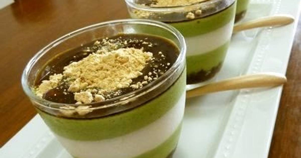 Anko and Matcha Cream Bavarois Recipe by cookpad.japan - Cookpad
