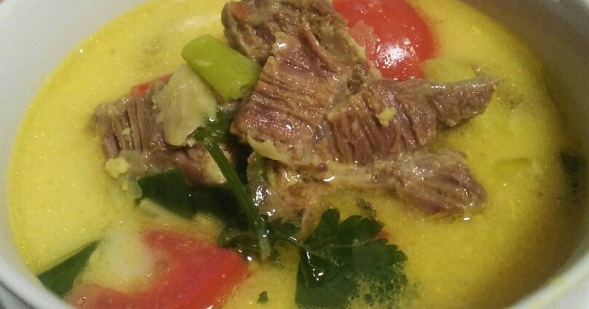 Resep Soto daging kuah susu segar oleh diyan Ayunita - Cookpad