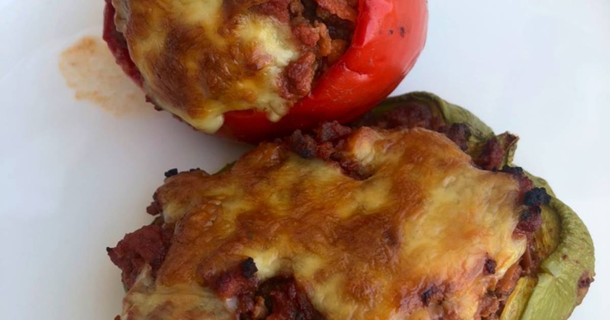 Morrones rellenos a la parrilla - 245 recetas caseras- Cookpad