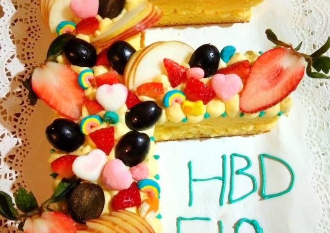 Resep Letter F cake oleh Asieh - Cookpad