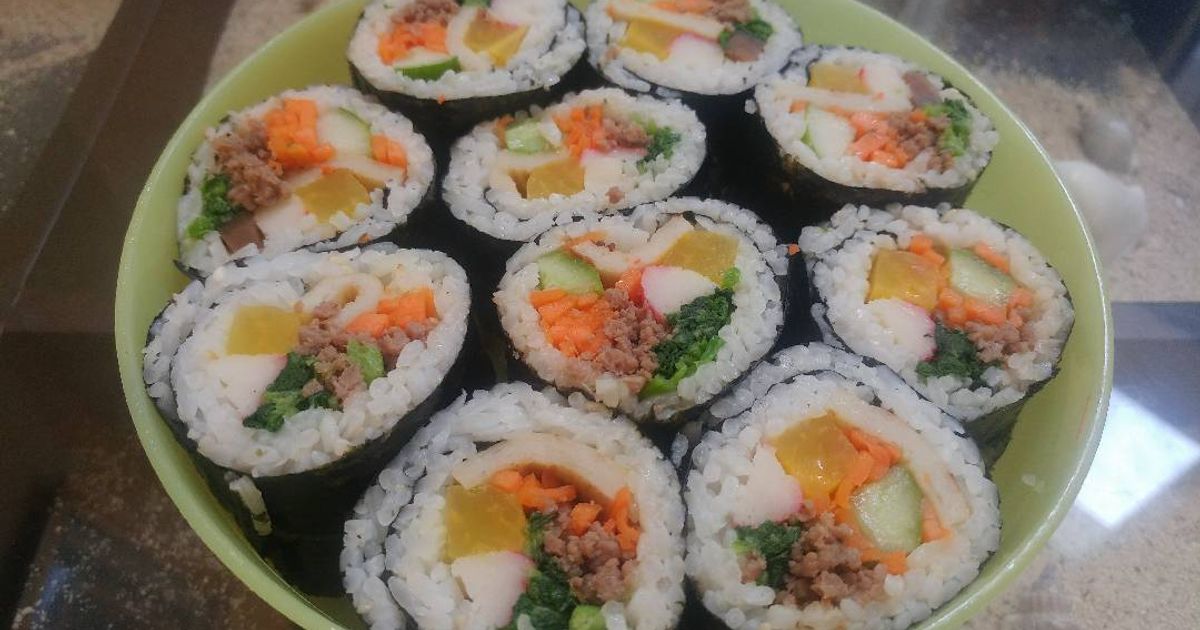 Resep kimbab acar lobak rumahan enak dan mudah - Cookpad