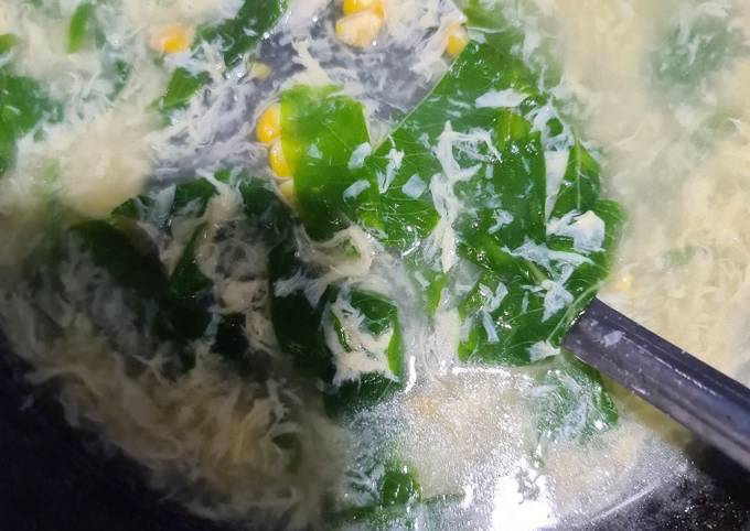 Resep Sup bayam jagung telur oleh fitri - Cookpad