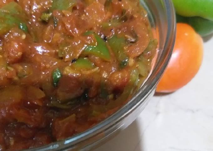 Tomato Capsicum Chatni Recipe by Sehrish Sohail - Cookpad