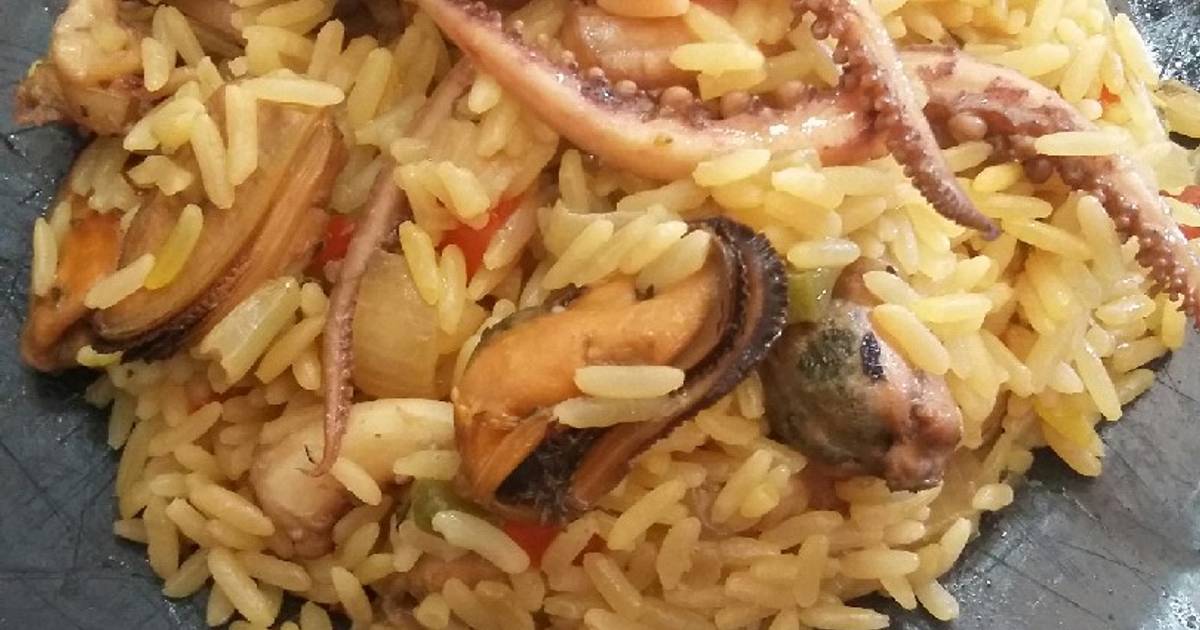 Arroz con tentáculos de calamar - 36 recetas caseras- Cookpad
