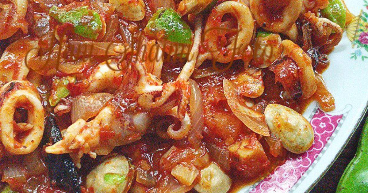 Resipi (12/11) Sotong sambal bersama petai oleh Hani Shaimi - Cookpad