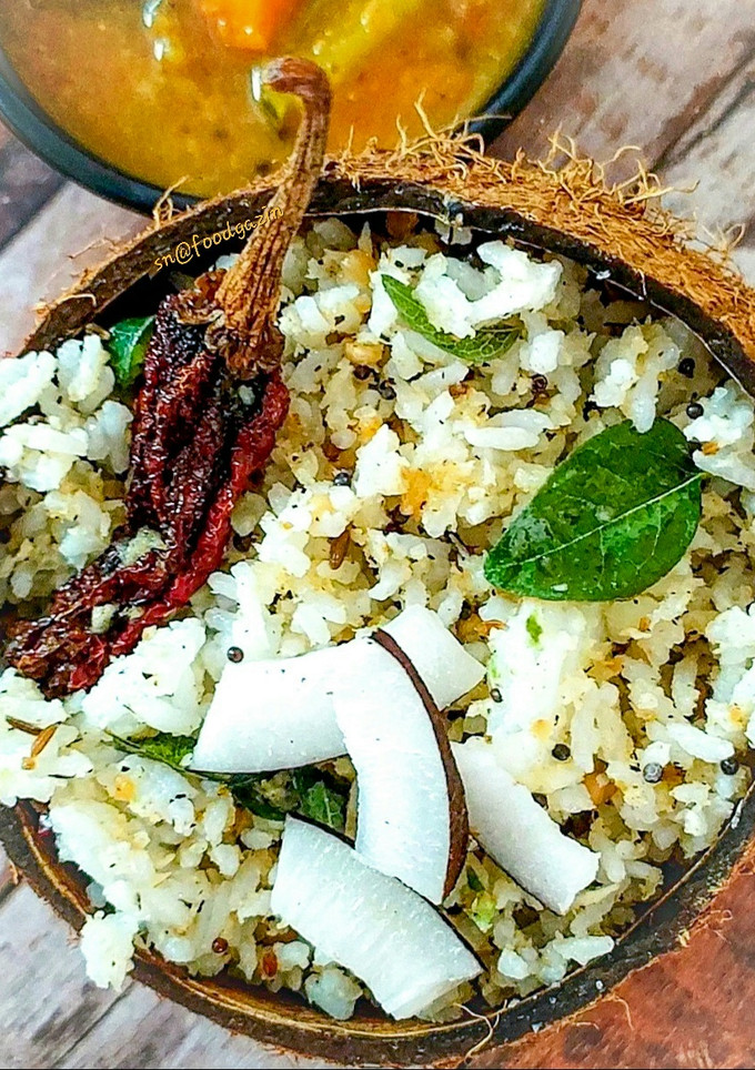 Thenga Choru (Coconut Rice) Recipe by Shradha Nema (foodgazin') - Cookpad