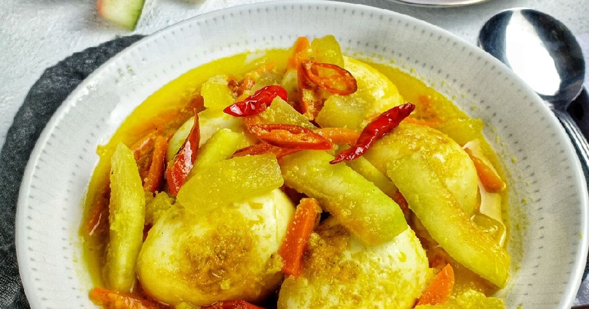 Resep Telor Masak Acar Kuning Kulit Semangka🍉 oleh Rini Marcello - Cookpad