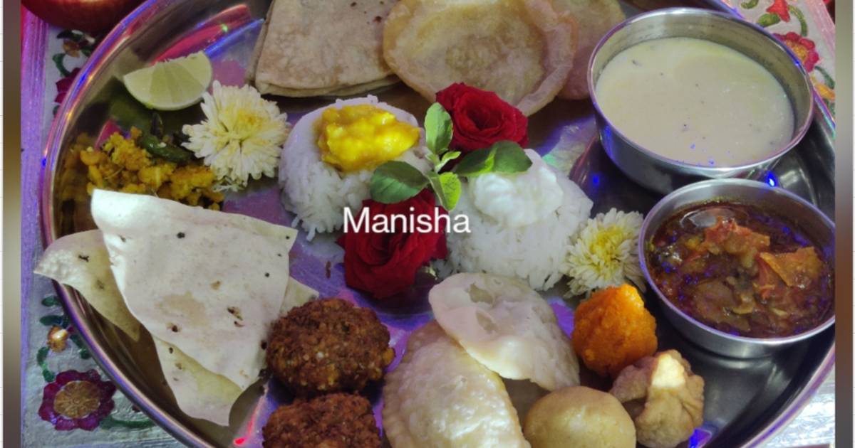 Ganesh Chaturthi Special Thali Recipe by Manisha Malvi Angaitkar - Cookpad
