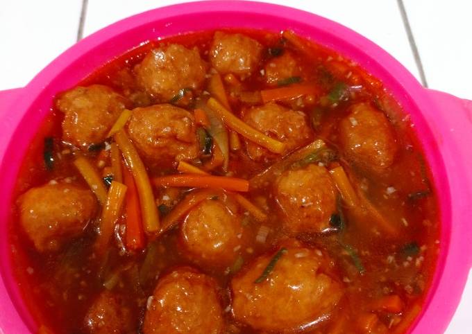 Resep Bola Ayam Saus Asam Manis Oleh Novi Ismaya Cookpad