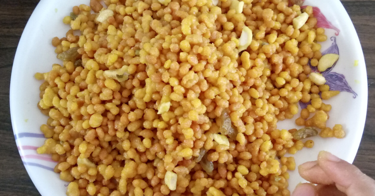 Sweet Boondi Recipe by The Epicurean Feast - Cookpad