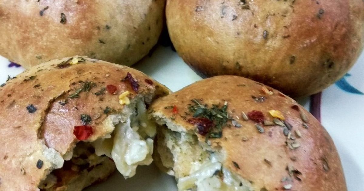 Cheesy Stuffed Pasta Buns Recipe by Soumi Banerjee - Cookpad