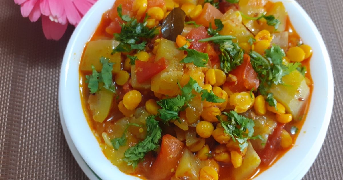 Lauki Channa Dal Sabzi Recipe by Jasmin Motta _ #BeingMotta - Cookpad