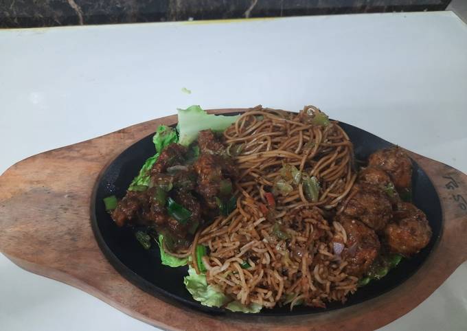 Chinese sizzler Recipe by Divyanshi 's Cooking Diary (Divyanshi Hiran ...