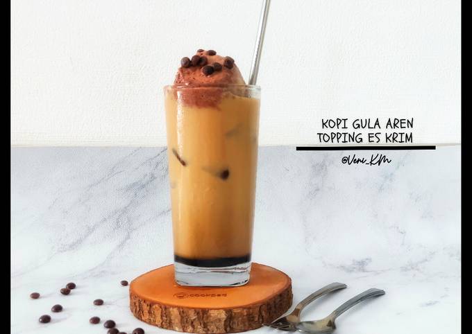 Resep Kopi Gula Aren Topping Es Krim oleh Veni KM - Cookpad