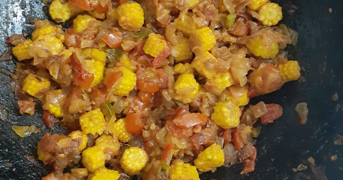Baby Corn Sabzi Recipe by Saroj Bajaj - Cookpad