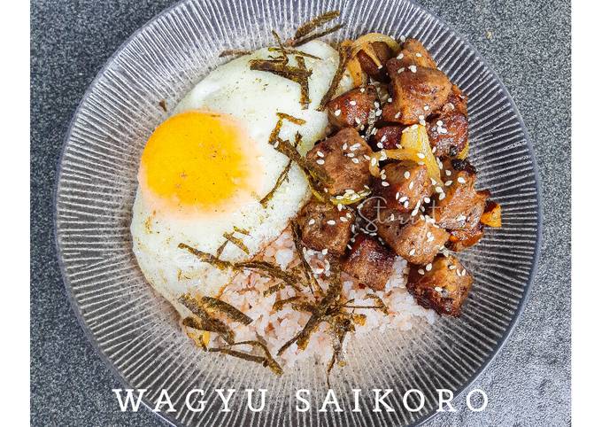 Resep Wagyu Saikoro Beef Steak oleh Christa - Cookpad