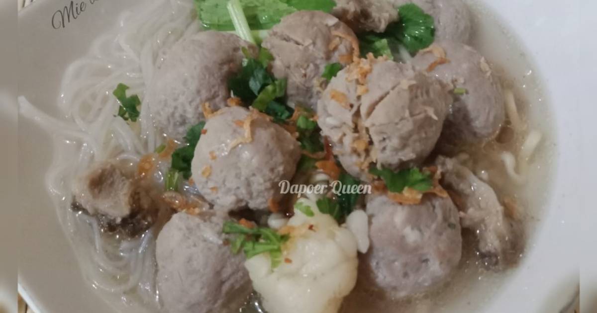 Resep bakso homemade kenyal dan gurih: bakso daging sapi, ayam, hingga ...