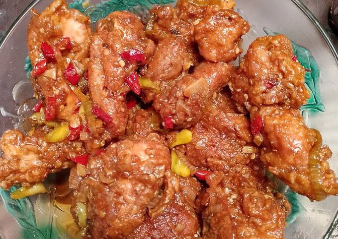 Resep Ayam Crispy Bumbu Saus Mentega Gurih Asam Manis Oleh Dapur