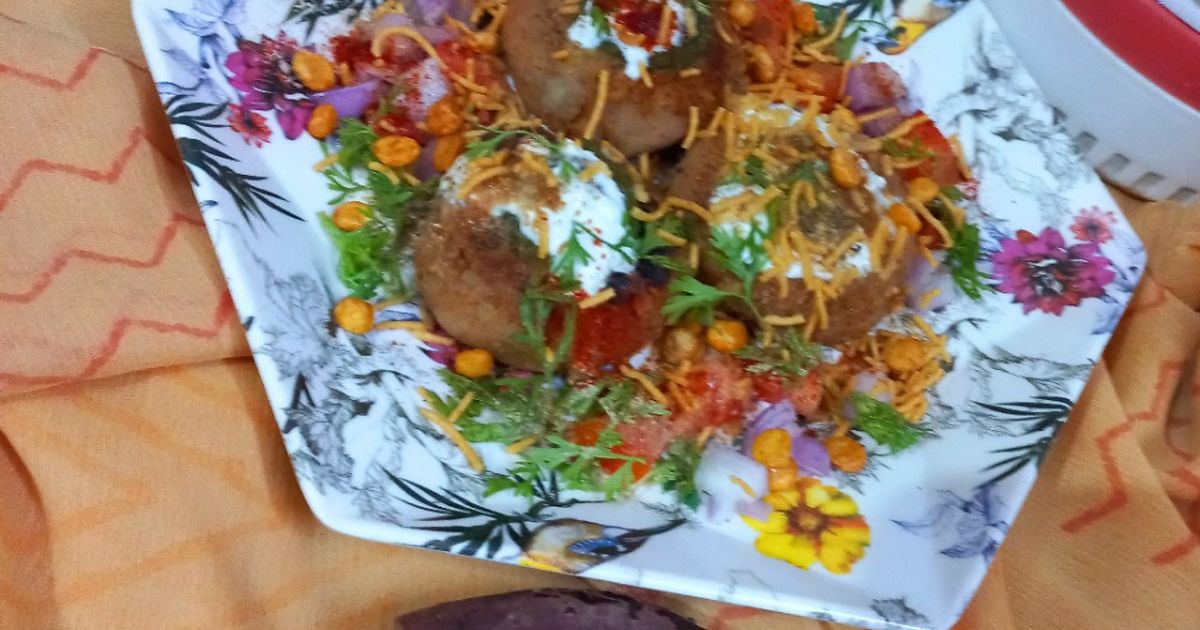 Sweet Potato Tikki Chaat Recipe By Mrinalini Sinha