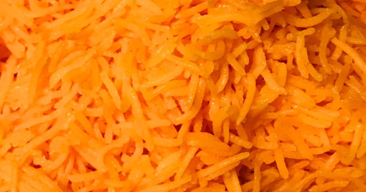 Orange Colour Rice Recipe by DROOLSOME MORSEL BY AFREEN WASEEM - Cookpad