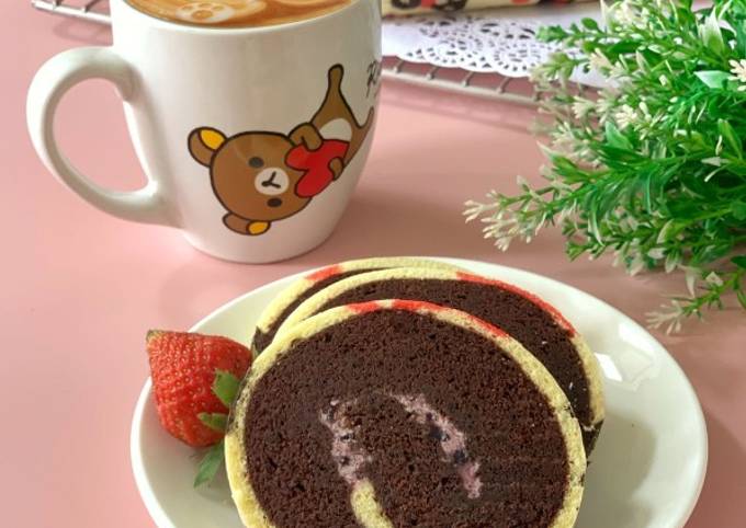 Resep Brownies Gulung Batik Motif Mickey Mouse oleh Rany TriSuci - Cookpad