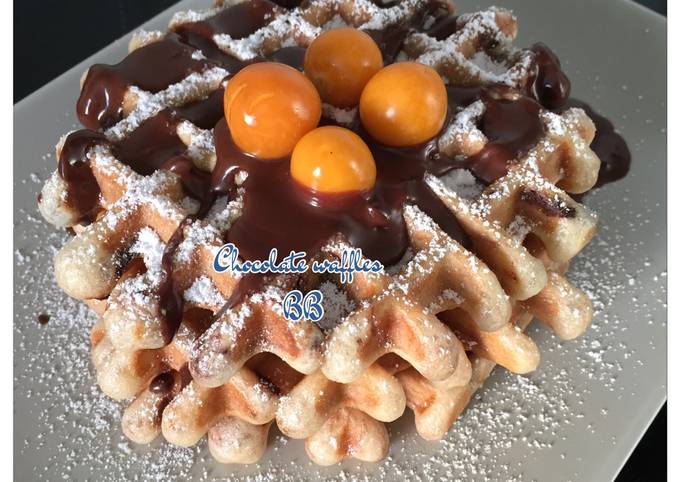 Resep Waffle coklat mudah oleh BB - Cookpad