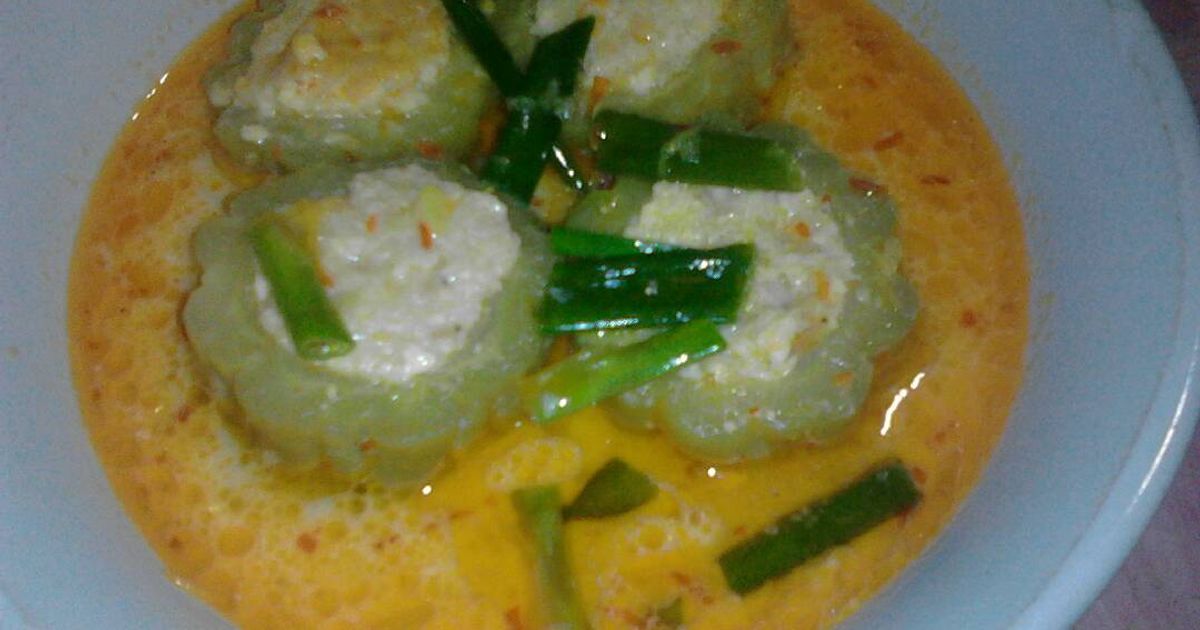 Resep Pare Isi Tahu Telor Masak Santan Mantap oleh Indrian Wijaya - Cookpad