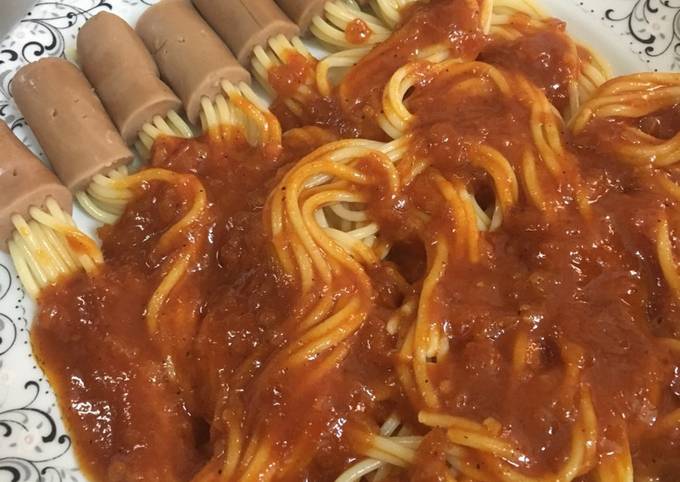 Resep Spaghetti Alien oleh Ummu@muhamad yafit - Cookpad