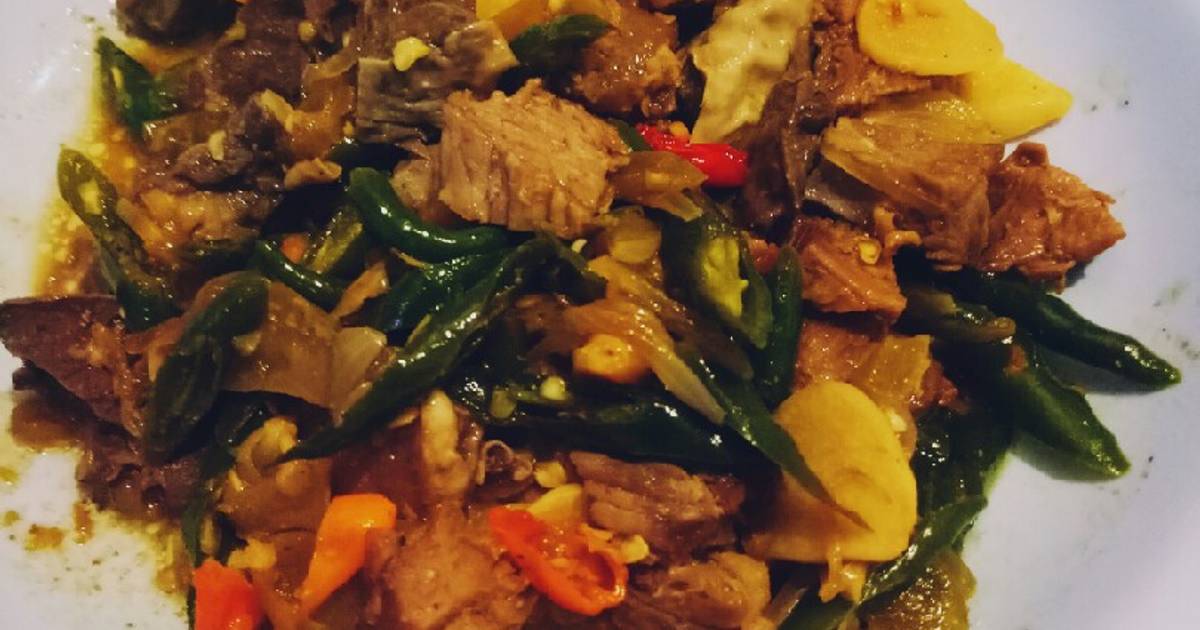Resep Daging dan paru cabe ijo oleh Rachel Landjang - Cookpad