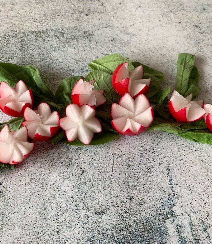 Radish Garnish Flower