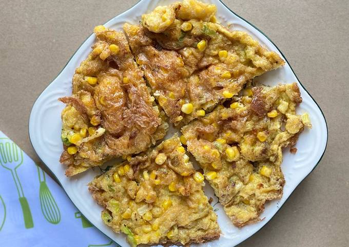 Resep Telur Dadar Jagung oleh Rini Dwi Astuti - Cookpad